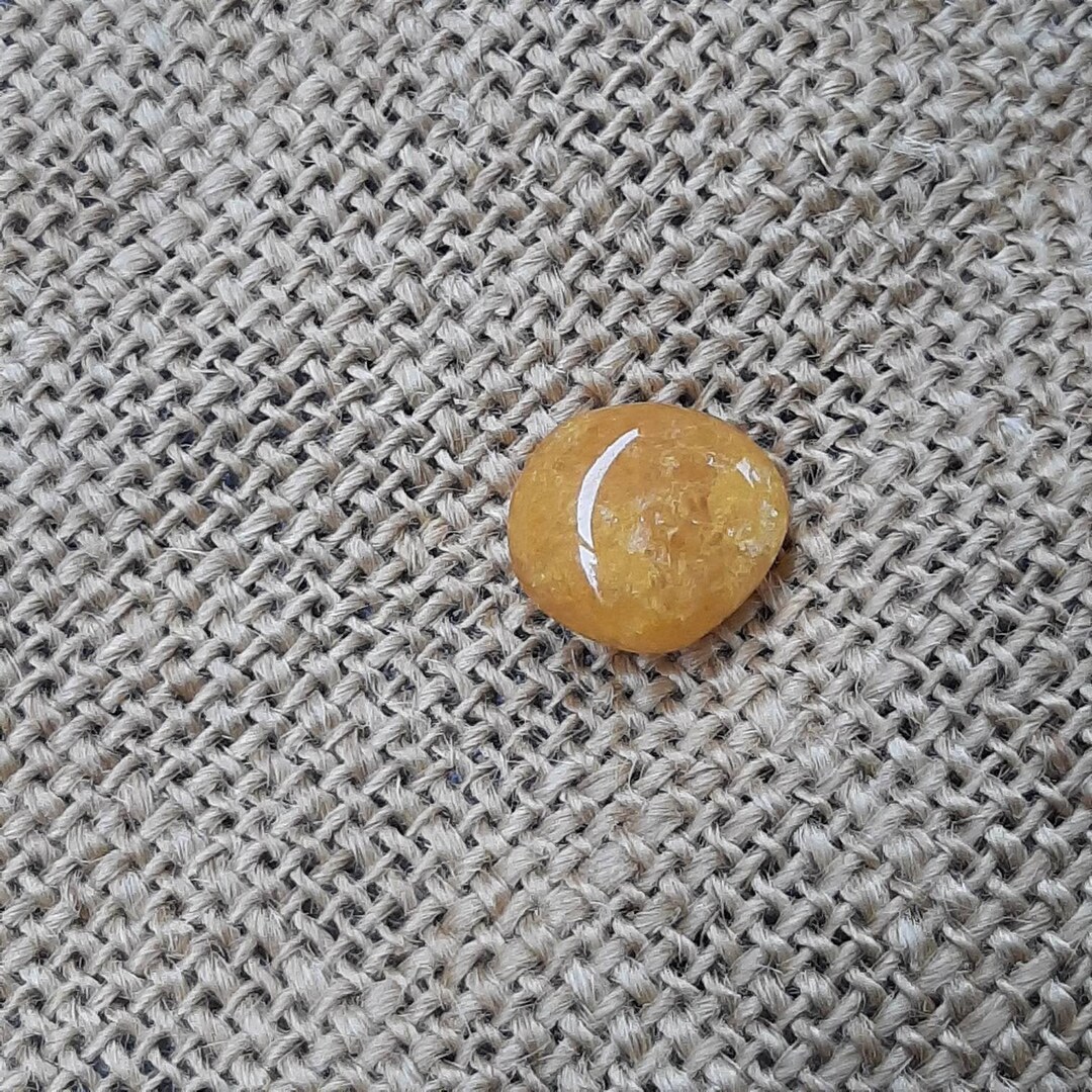 Home Tumbled Yellow Quartz Crystal, Small Tumbled Stone, Collectible ...