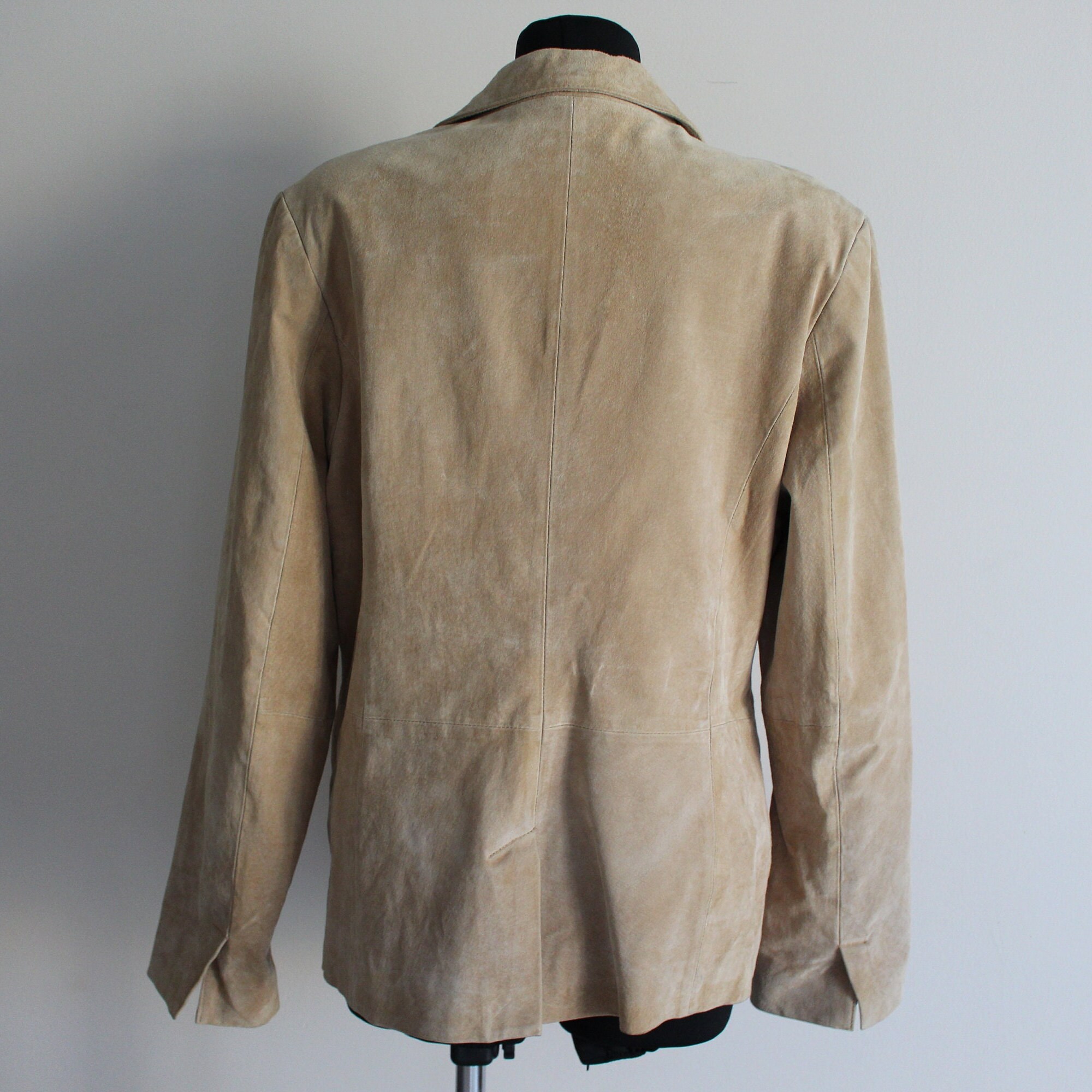 Suede Leather Jacket Beige Suede Leather Blazer Women's Suede Leather ...