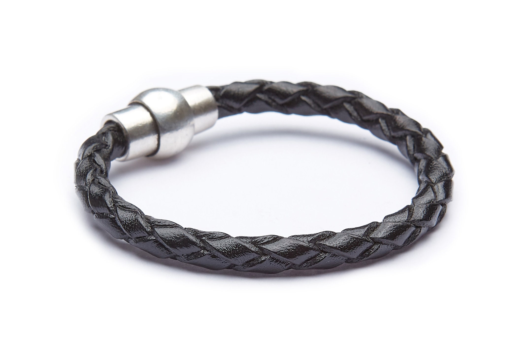 Men's Italian Leather Single Braid Bracelet - Etsy