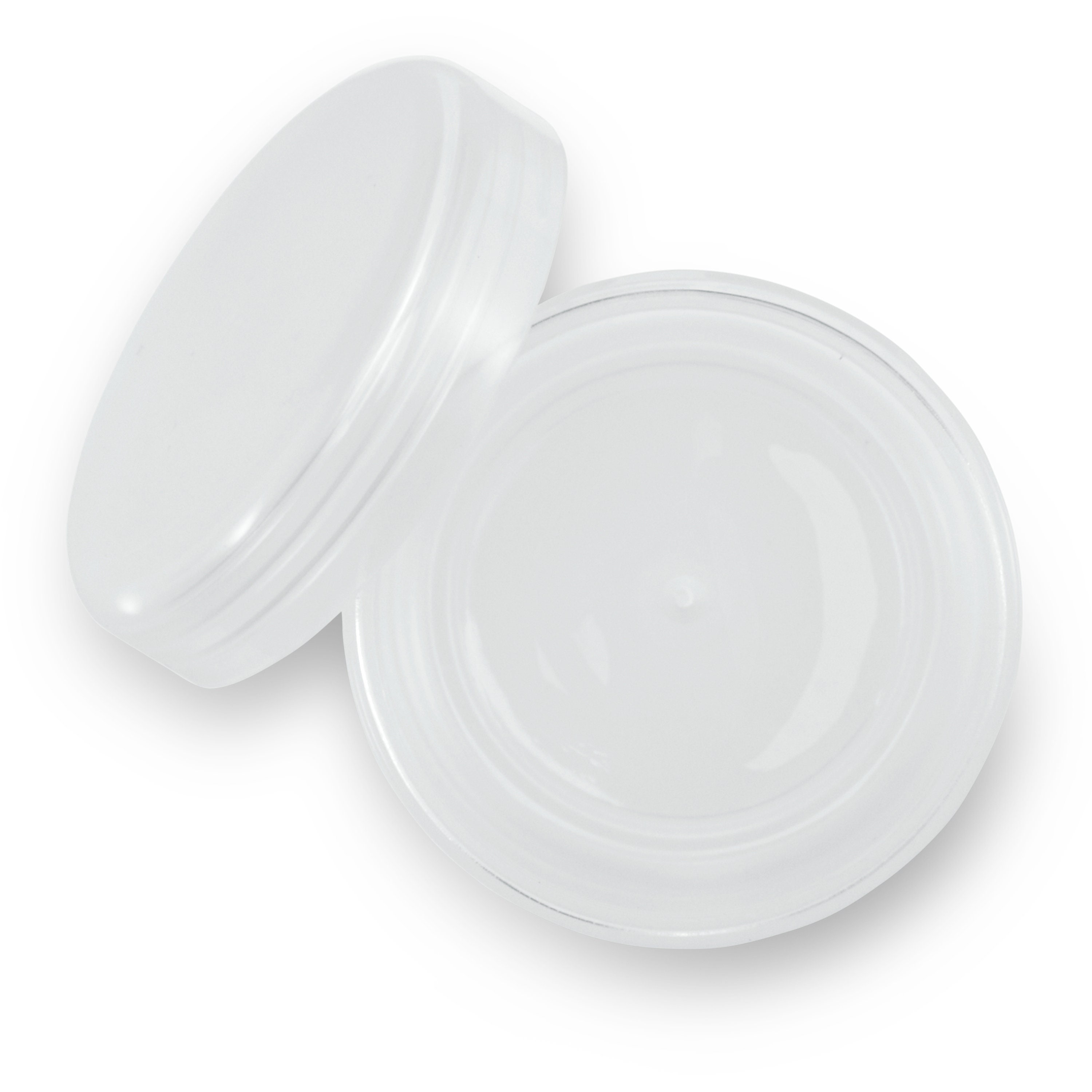24 Pack White Translucent Cosmetic Plastic Jars W Lids N Sealing Discs ...