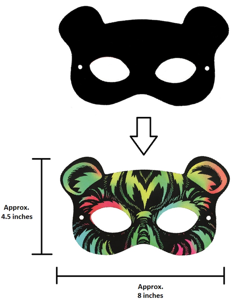 24 Sets Rainbow Scratch Art Superhero Masks Dress up - Etsy