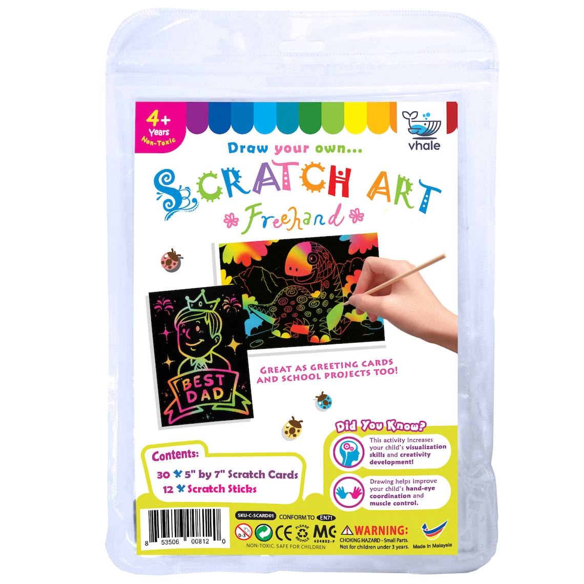 30 Sheet Scratch Art Rainbow Paper Scratchboard Classroom Art | Etsy