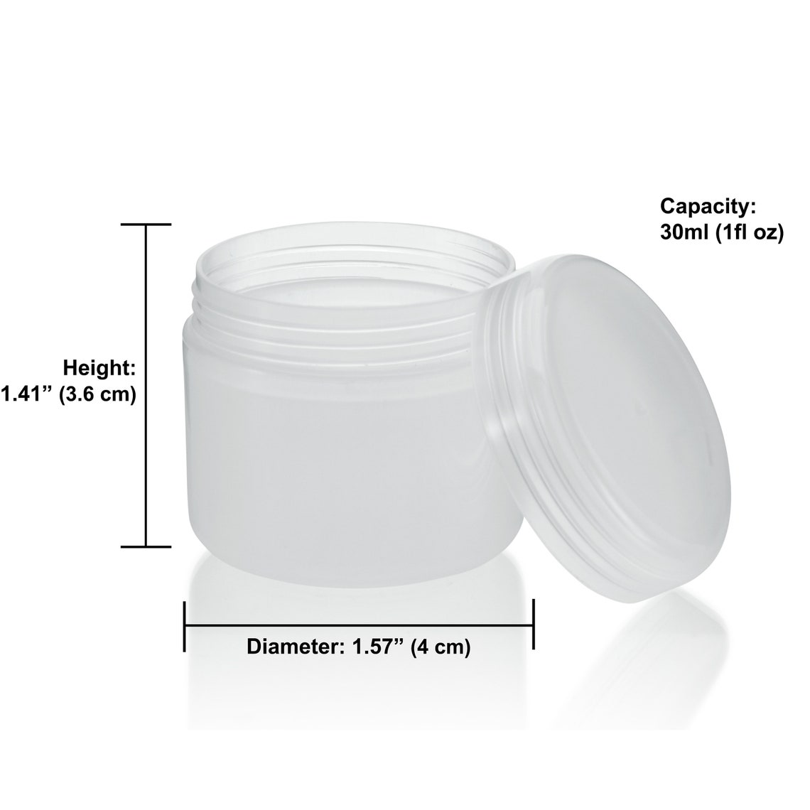 24 Pack White Translucent Cosmetic Plastic Jars W Lids N - Etsy