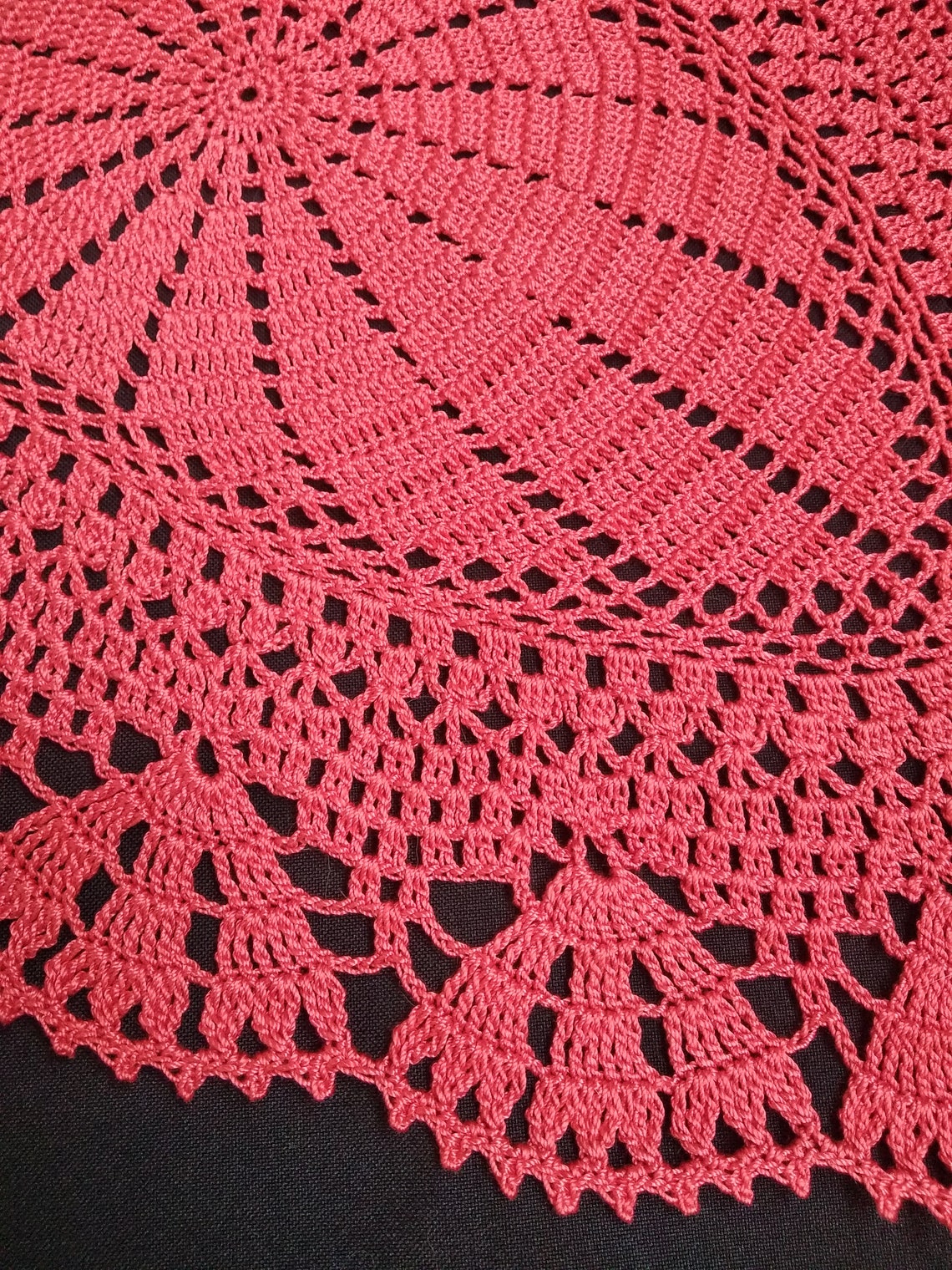 Ready to Ship Crochet Doily-oval Doilies-сoral Crochet - Etsy