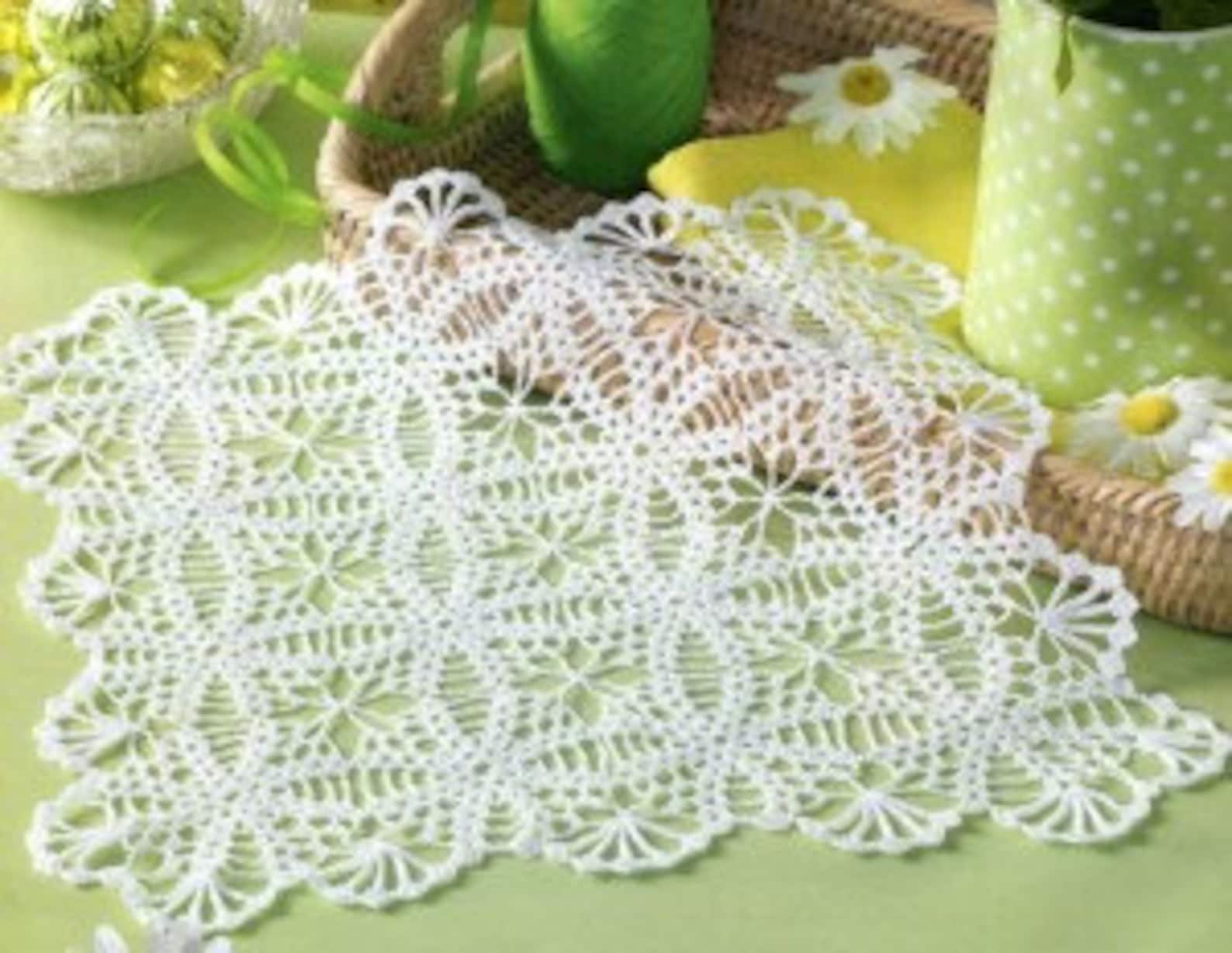Crochet Doily - Square Doilies - Home Decor - White Crochet Doilies ...