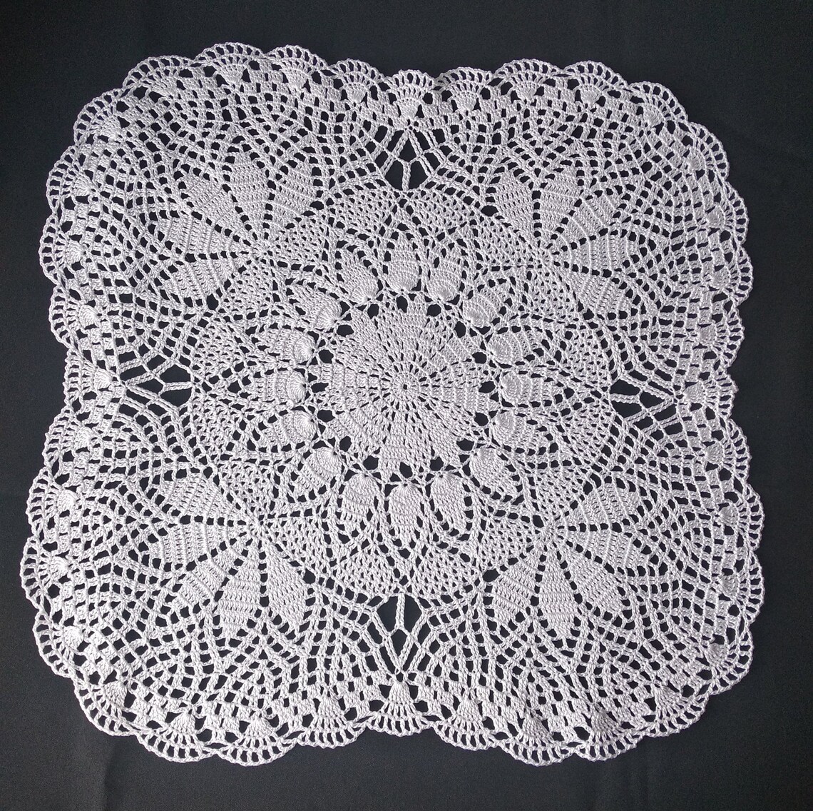Large White Crochet Doily -square Doilies-square Doily – Home Decor ...