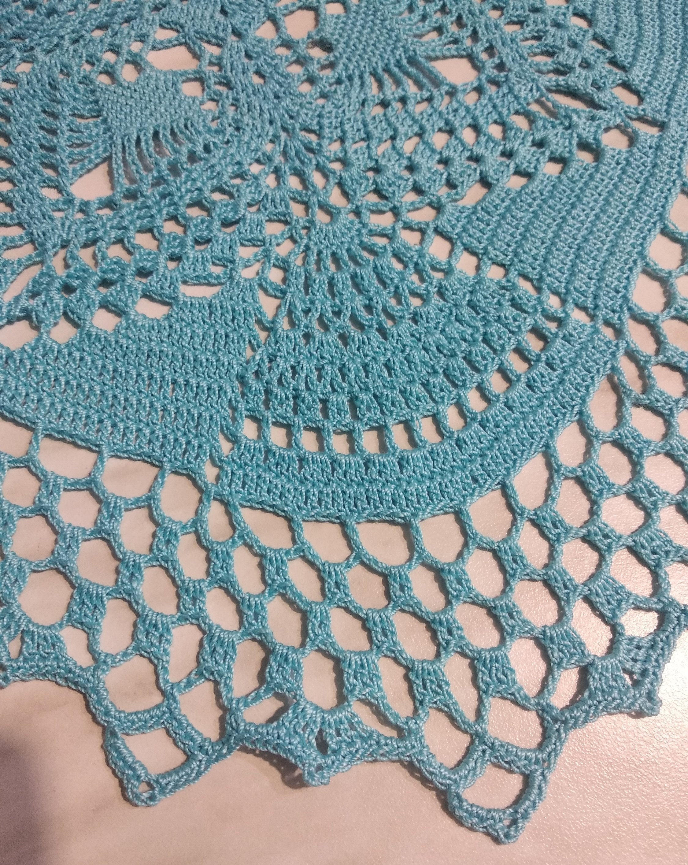 Light Blue Crochet Doily-square Doiliesturquoise Doilyhome Decor-blue ...