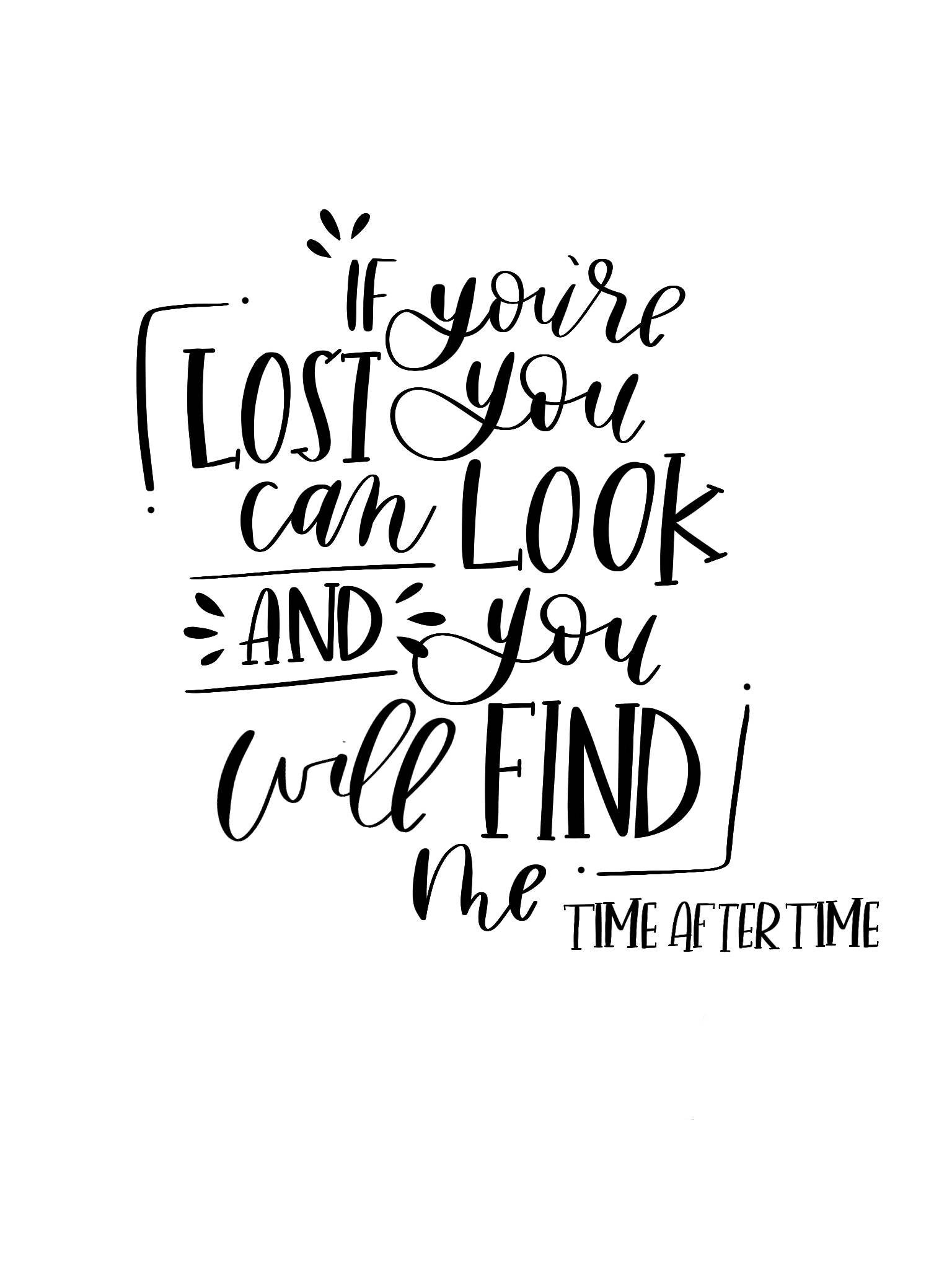 If You're Lost You Can Look and You Will Find Me Print | Time After ...