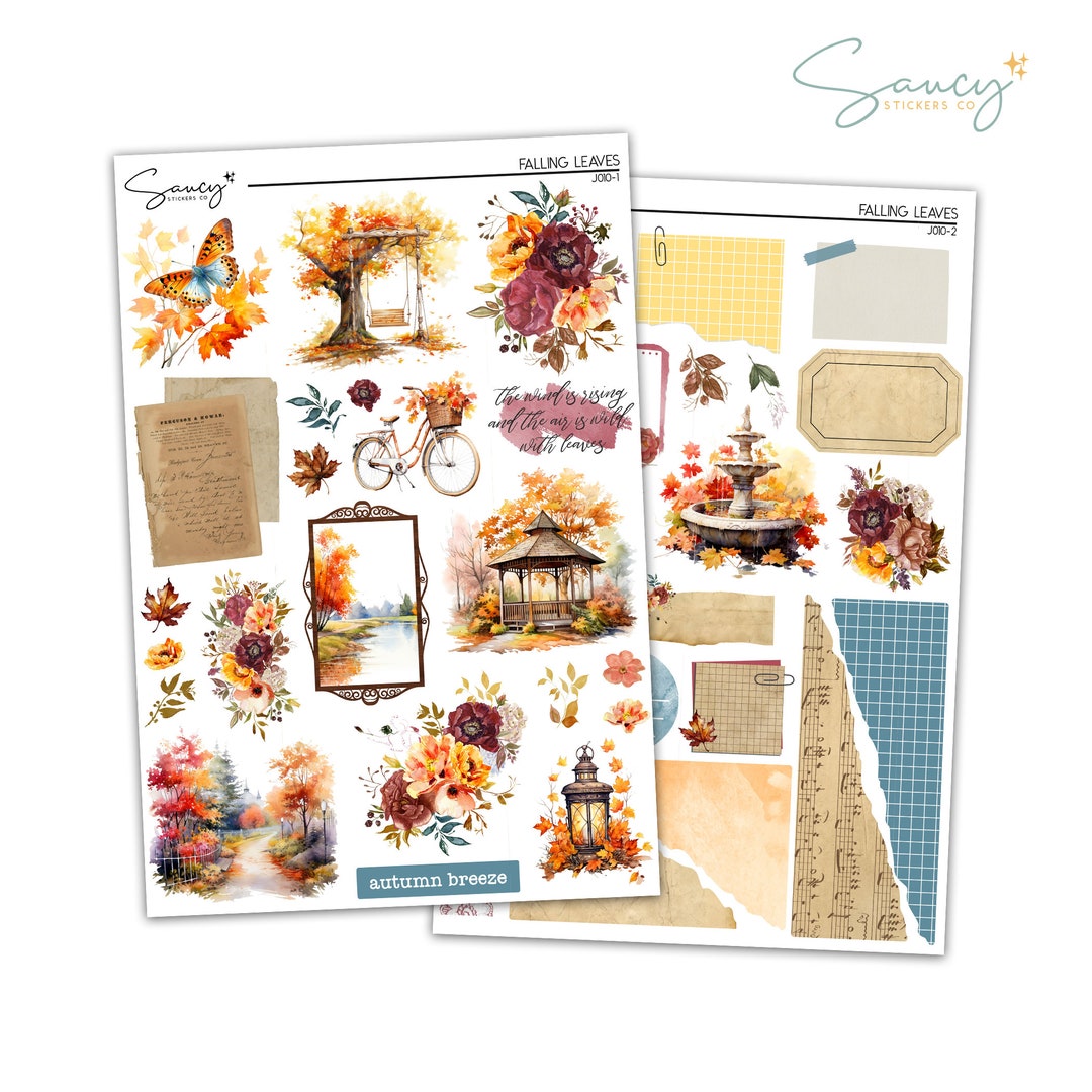 Falling Leaves Journaling Sticker Kit Bullet Journal Stickers Journal ...