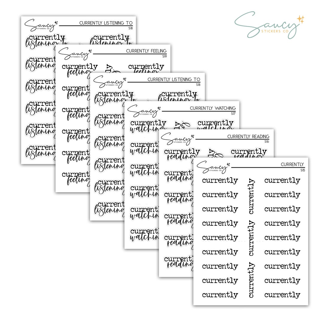 Currently Script Collection | Journaling | Sticker Kit | Bullet Journal ...
