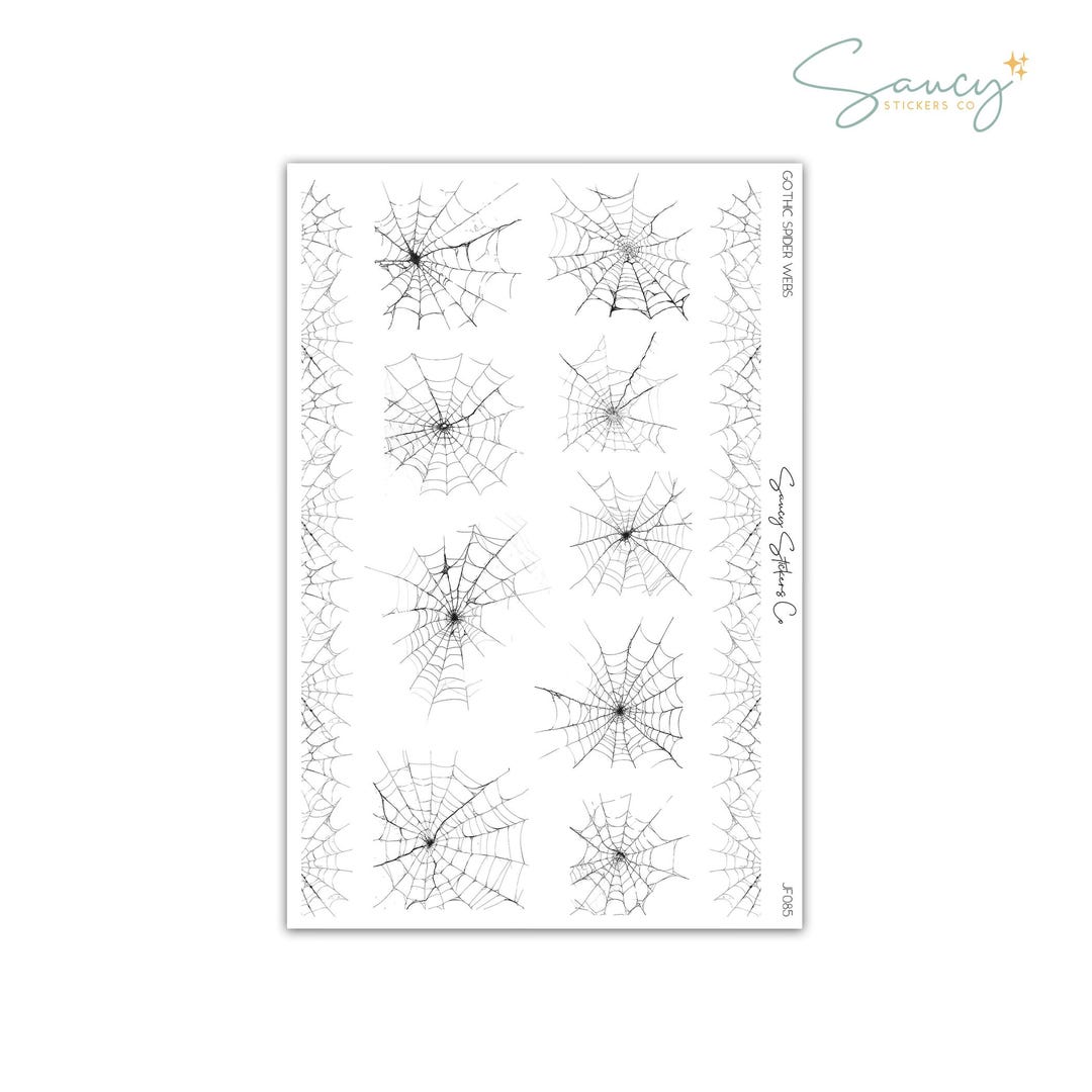 Gothic Spider Webs Deco | Journaling | Sticker Kit | Bullet Journal ...