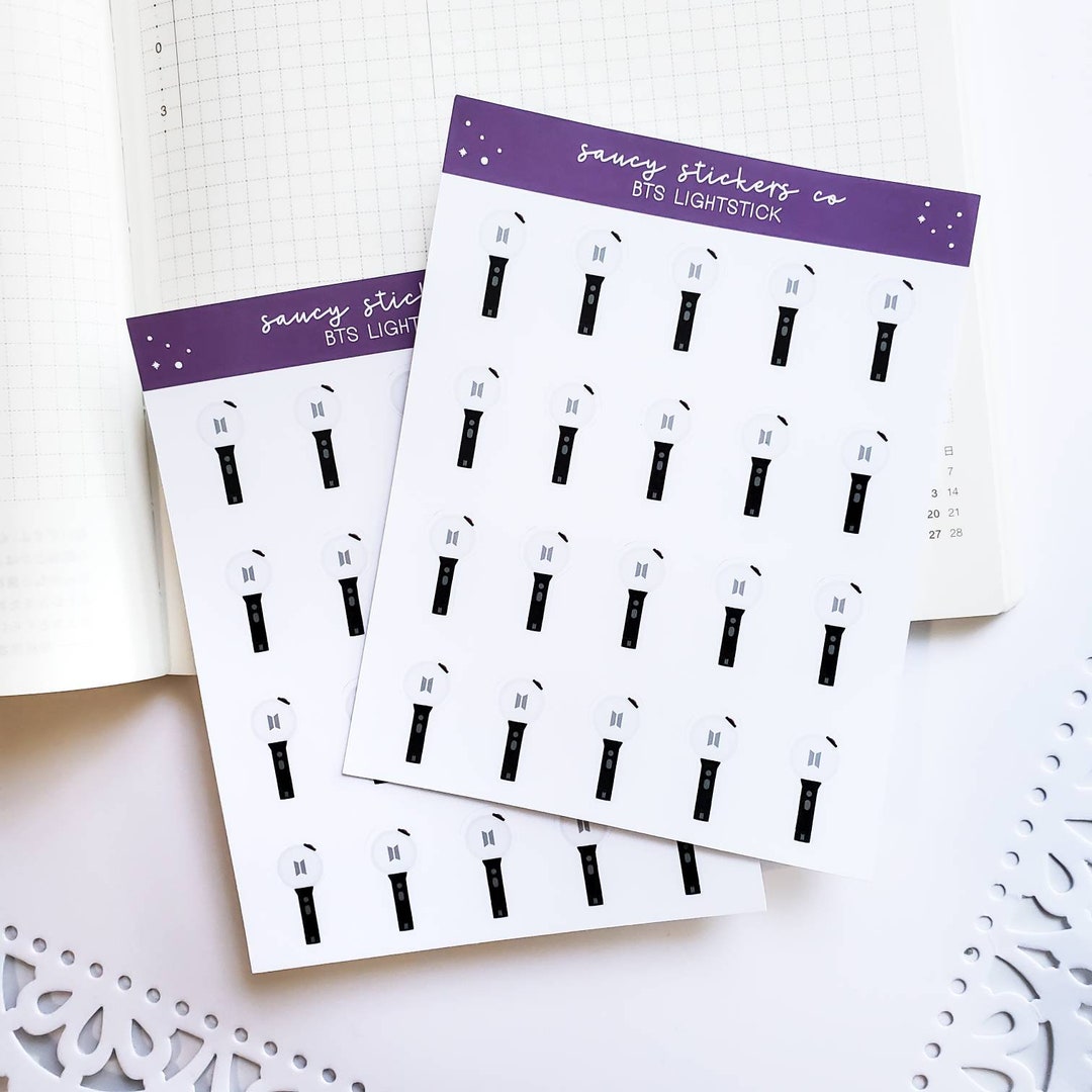 Bangtan BTS Lightstick Stickers: Kpop Bujo Planner Stickers, Journal - Etsy