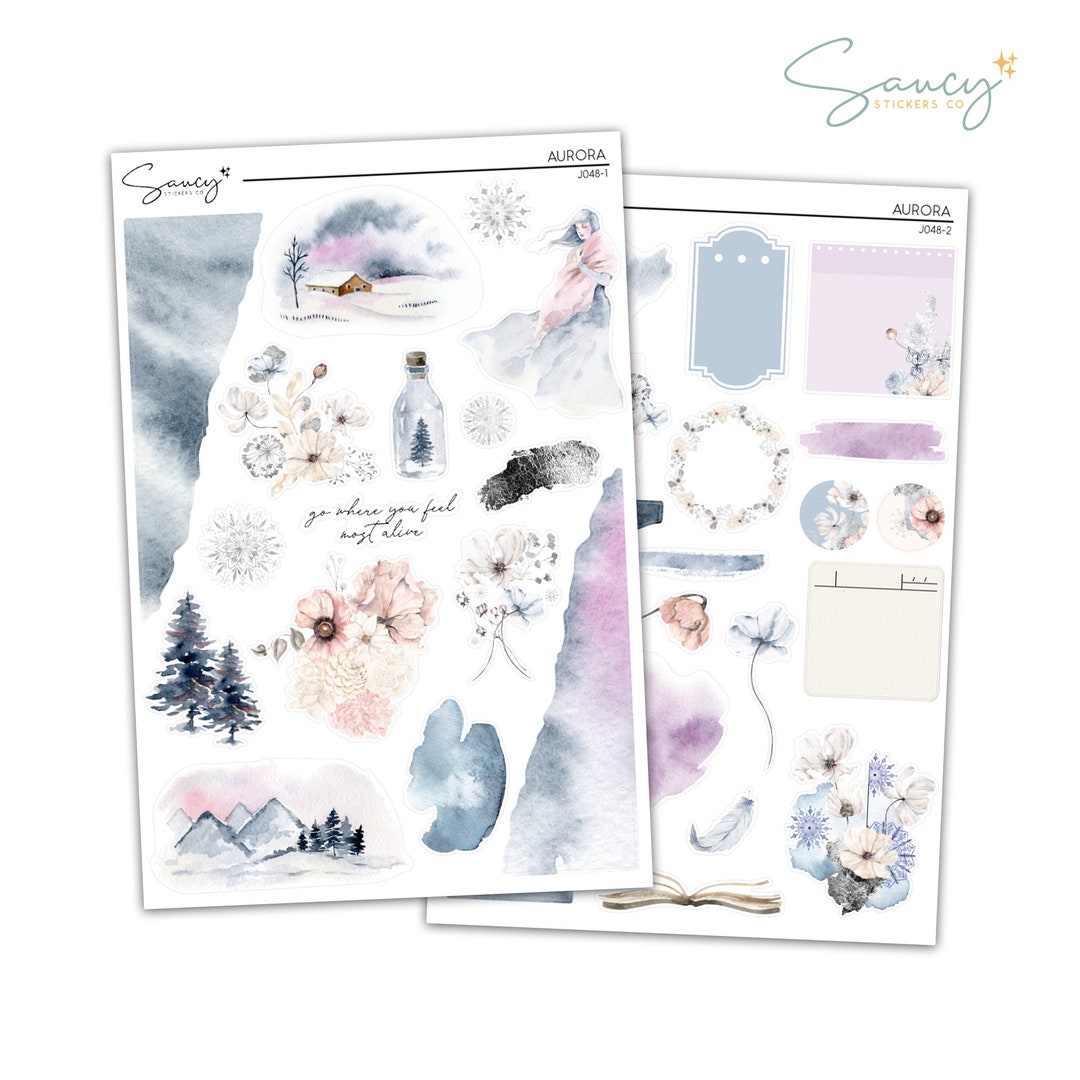 Aurora Journaling Sticker Kit Bullet Journal Stickers - Etsy