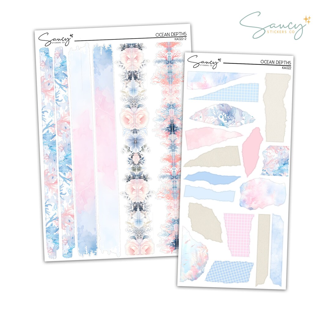 Ocean Depths Add Ons | Journaling | Sticker Kit | Bullet Journal ...