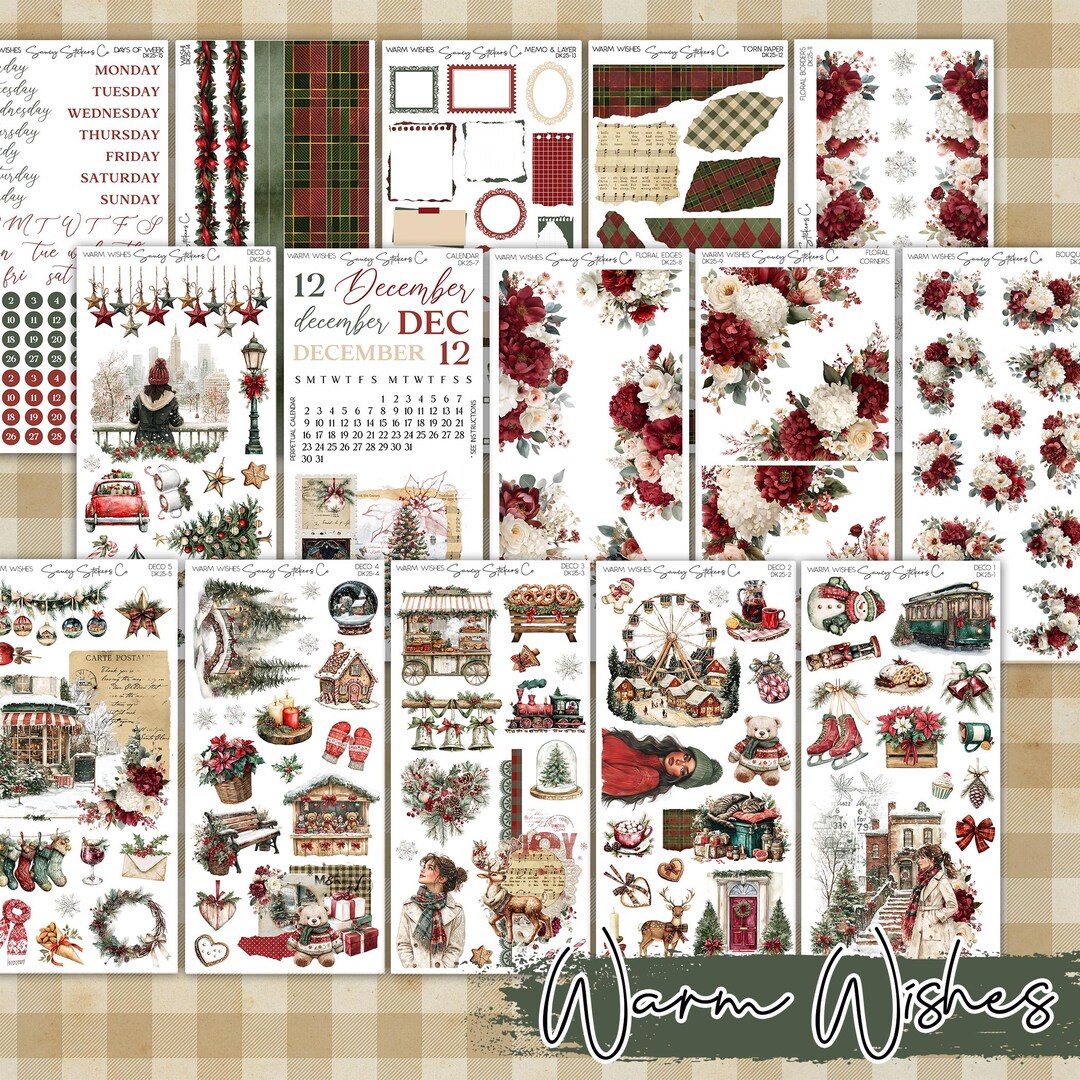 Warm Wishes Decorative Sticker Kit | Journal Stickers | Journaling ...