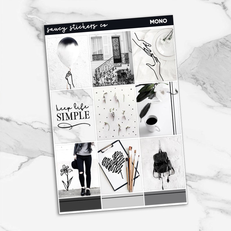 Foiled Weekly Planner Sticker Kit Mono Paper Stickers Labels Tags Foiled Weekly Planner Sticker Kit Mono Paper Stickers Labels Tags