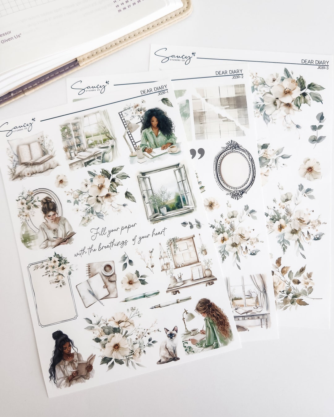 Dear Diary Planner Sticker Kit | Journaling | Bullet Journal | Stickers ...