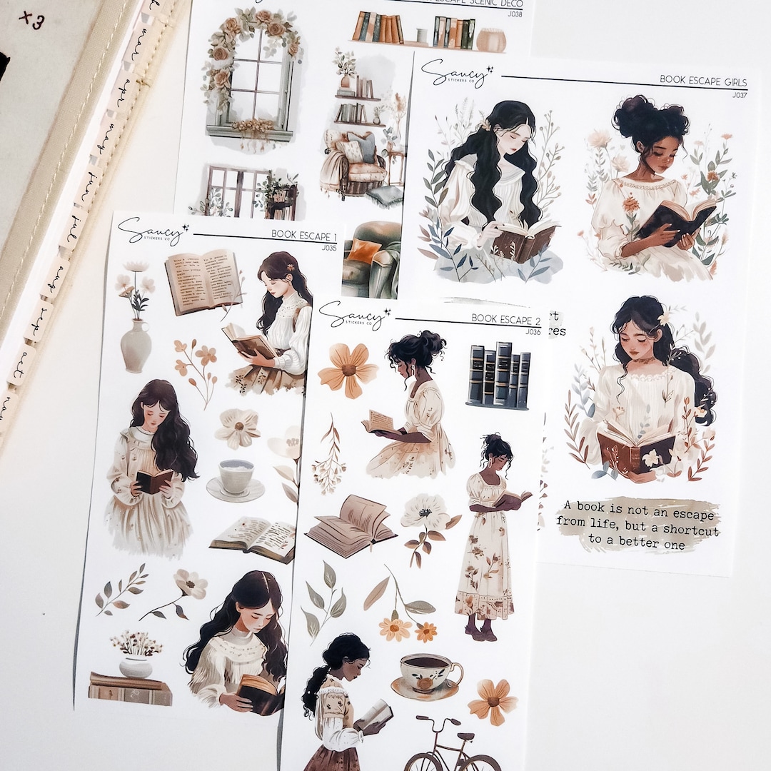 Book Escape Journal Sticker Kit, Stickers for Journals, Planners ...