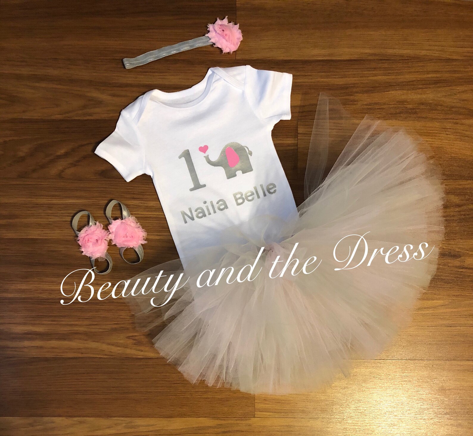 Elephant Birthday Set Elephant Tutu Set Elephant Tutu - Etsy