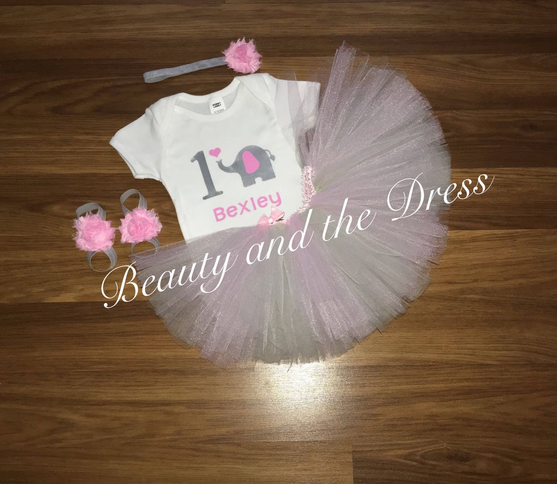 Elephant Birthday Set Elephant Tutu Set Elephant Tutu - Etsy