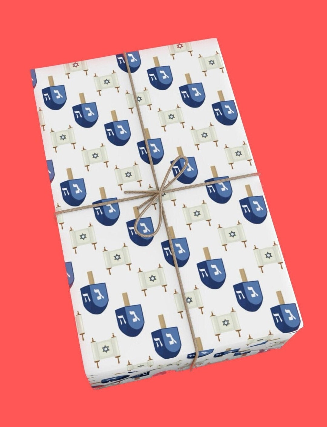 Hanukkah Dreidel Wrapping Paper - Etsy