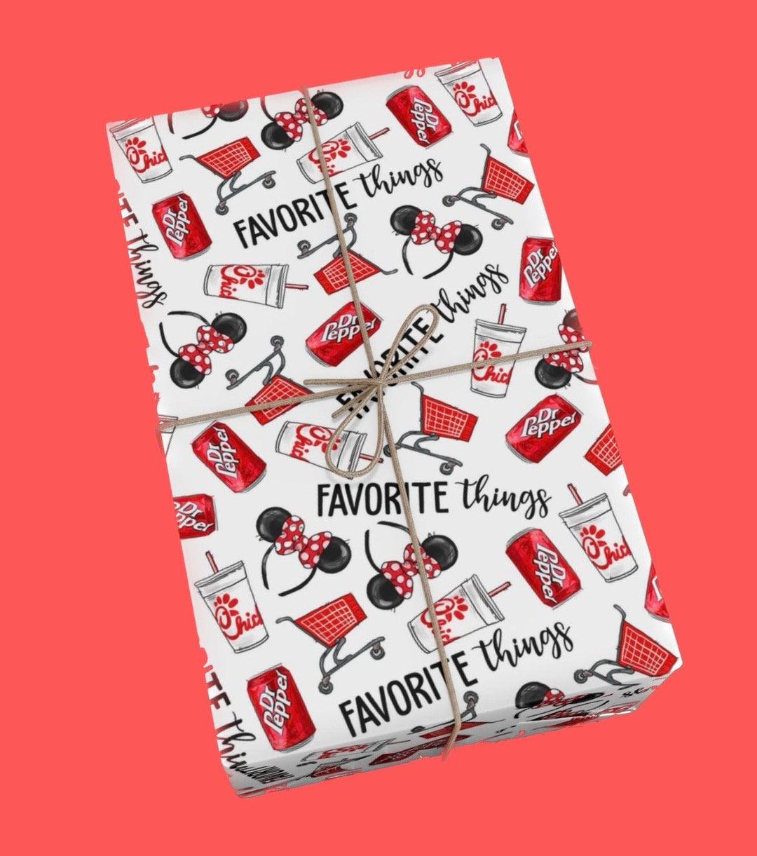 Minnie Mouse Shopping Wrapping Paper - Etsy