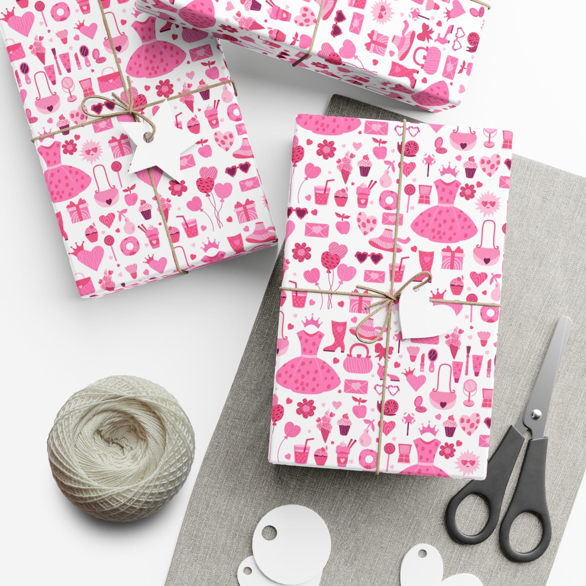 Pink Doll Barbie Wrapping Paper - Etsy