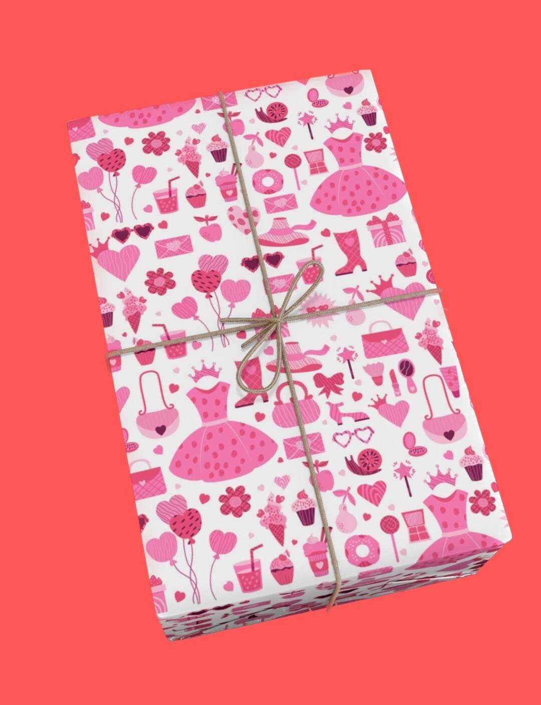 Pink Doll Barbie Wrapping Paper - Etsy