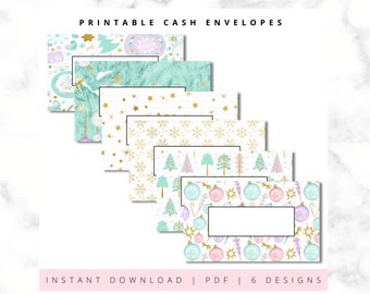 Red Watercolor Printable Cash Envelopes With Transaction Tracker ...