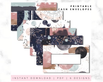 Watercolor Succulents Printable Cash Envelopes With Transaction Tracker ...