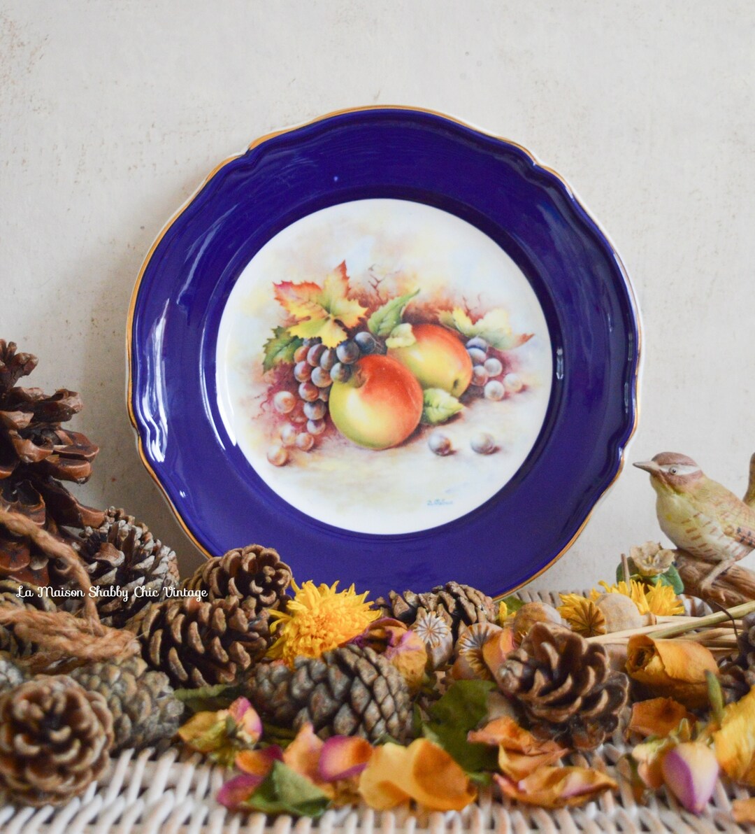 Vintage Fruit Plate: Signed Fine Bone China, Made in England - Etsy