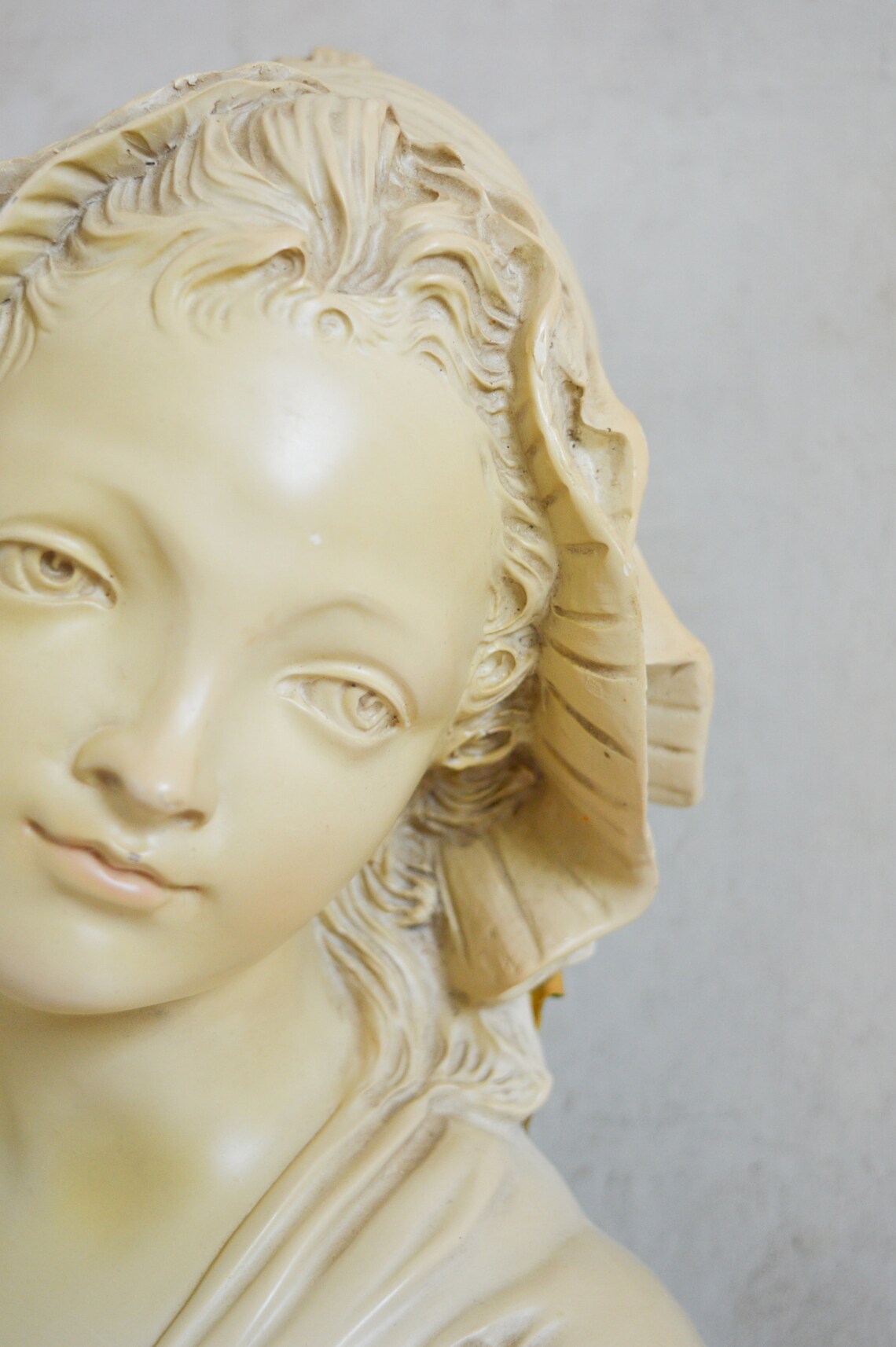 Rare Vintage French Alabaster Sculpture Bust of Young Girl - Etsy UK