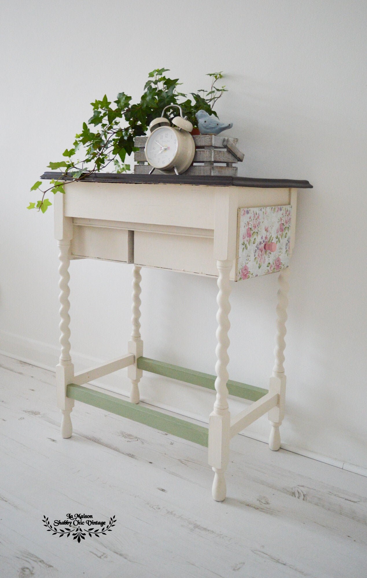 Console Table With 2 Draws Farmhouse Table Sewing Machine | Etsy