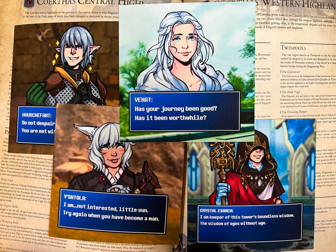 Final Fantasy XIV FFXIV FF14 Dialogue Screen Print 5x5 Matte Linen - Etsy