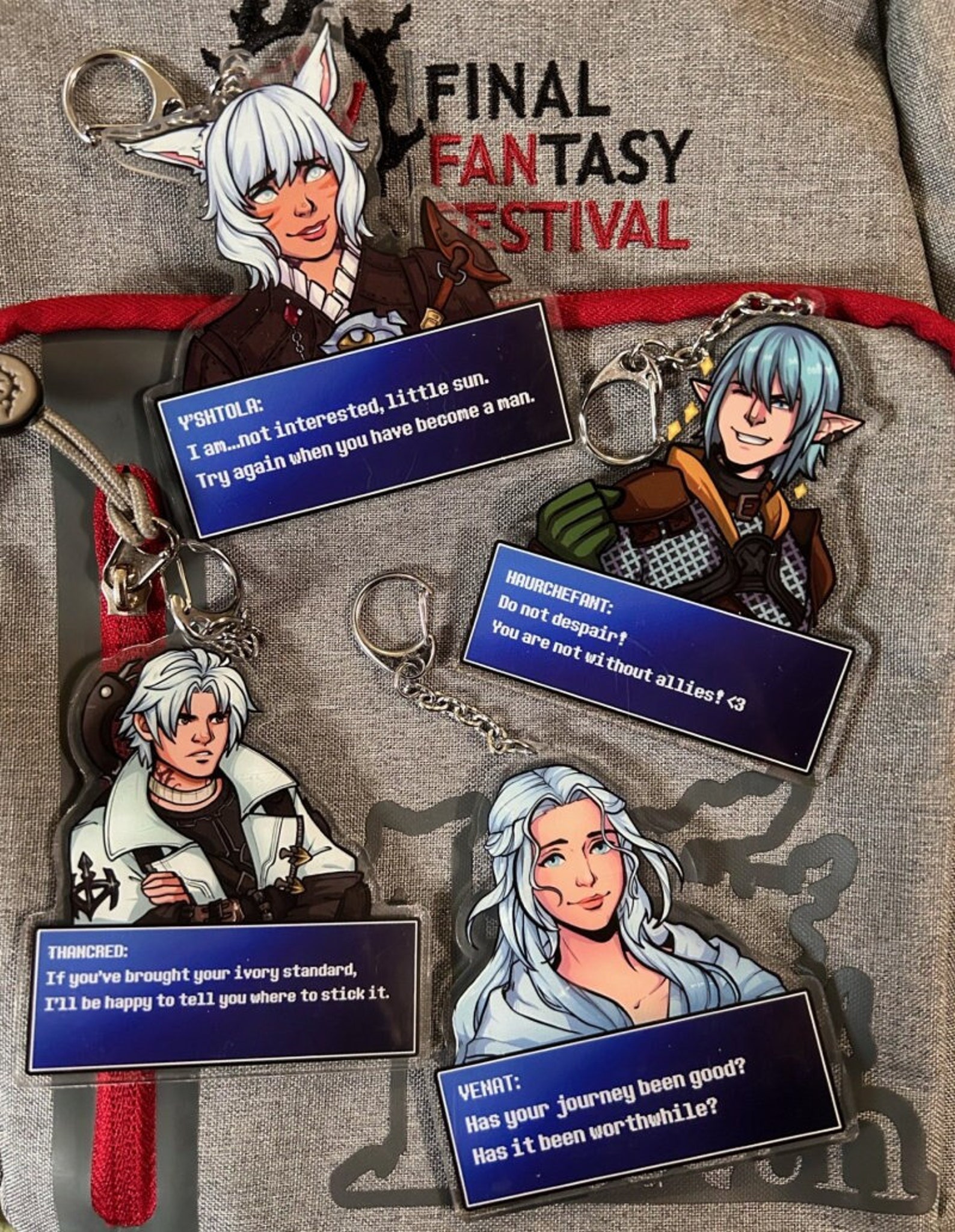 FFXIV Final Fantasy Dialogue Screen Acrylic Keychain Charm - Etsy