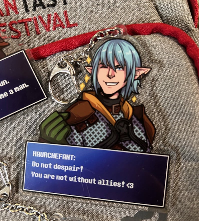 FFXIV Final Fantasy Dialogue Screen Acrylic Keychain Charm - Etsy