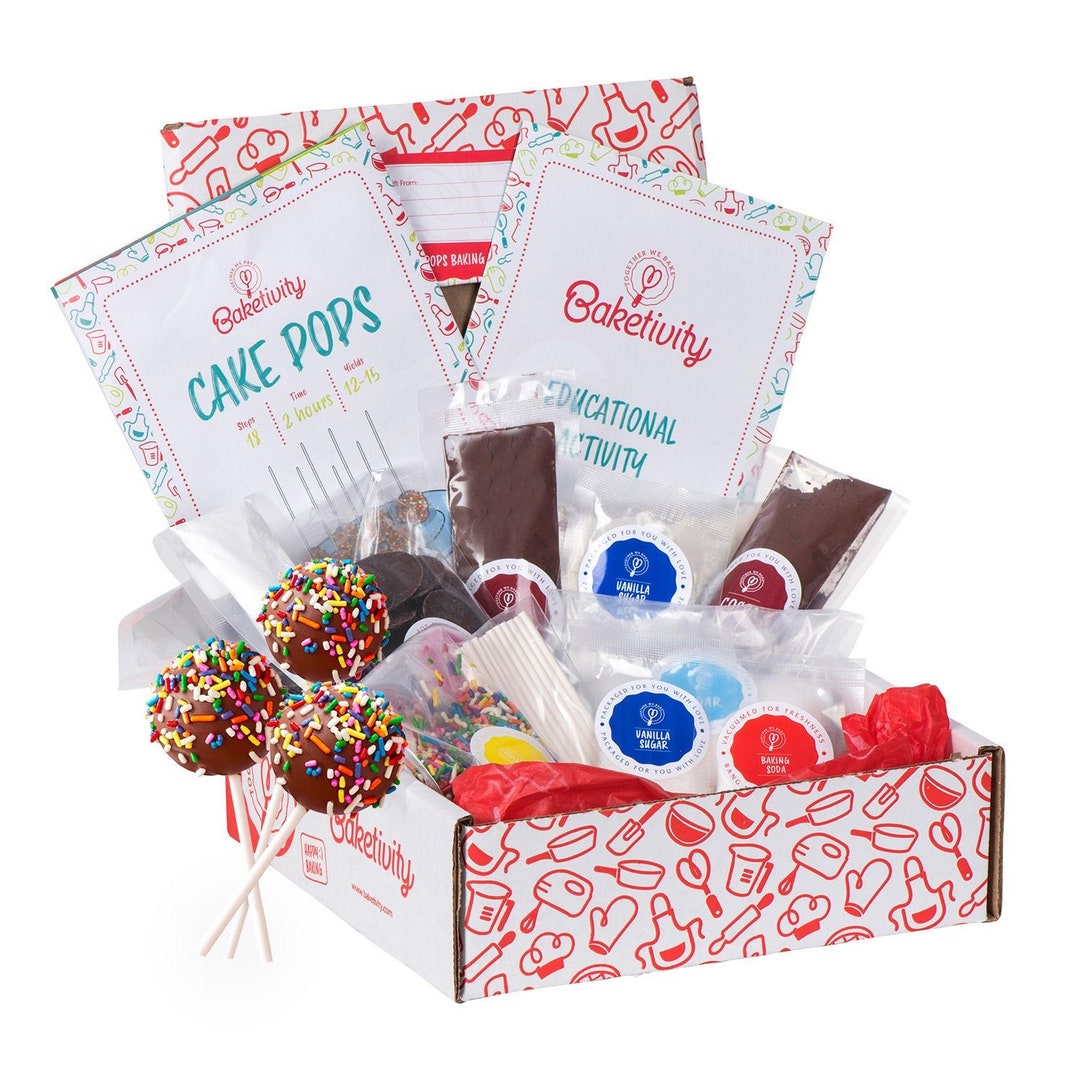 BAKETIVITY Kids Baking DIY Activity Kit, Kids Baking Cake Pop Bake Kit ...