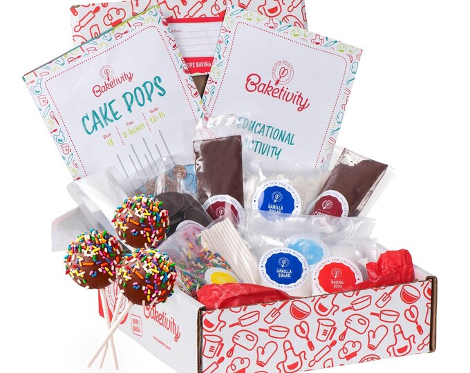 BAKETIVITY Kids Baking DIY Activity Kit, Kids Baking Cake Pop Bake Kit ...