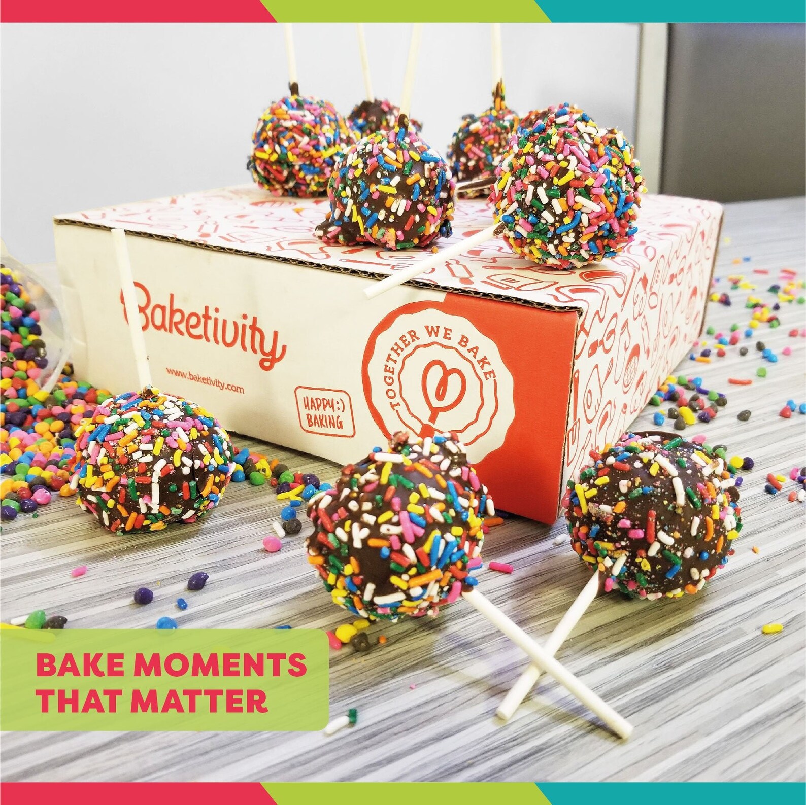 BAKETIVITY Kids Baking DIY Activity Kit, Kids Baking Cake Pop Bake Kit ...