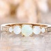 5 Opal Ring Opal Engagement Ring Opal Diamond Ring October Birthstone ...
