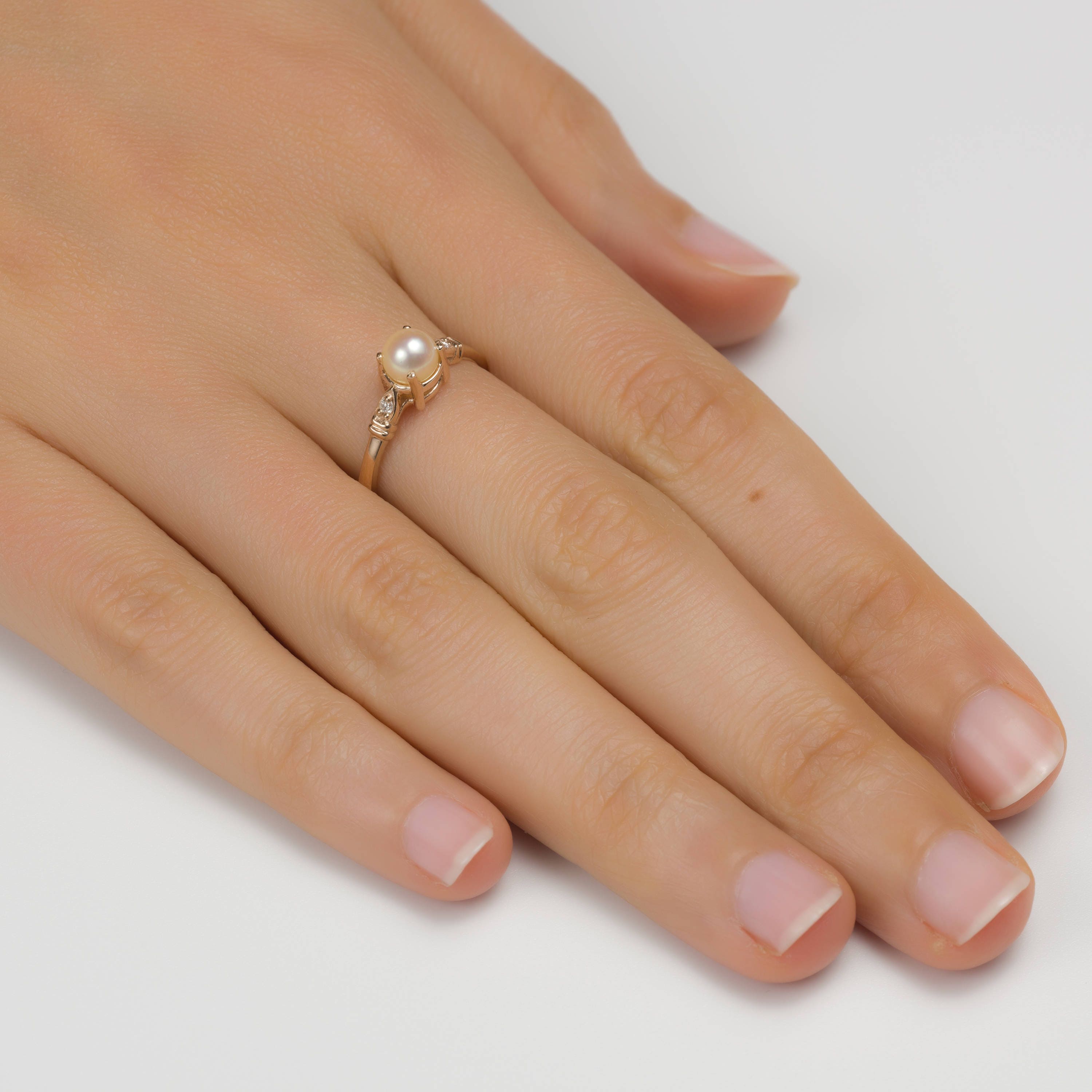 Pearl engagement ring rose gold Pearl Wedding Ring pearl | Etsy