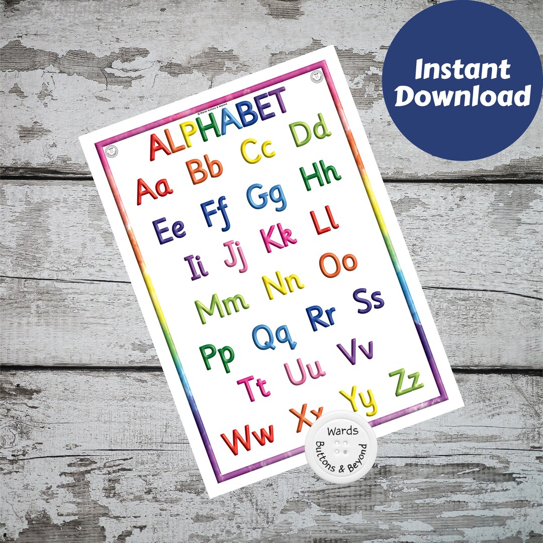 Alphabet Rainbow Print, Preschool Print, Rainbow, Teacher Resources ...