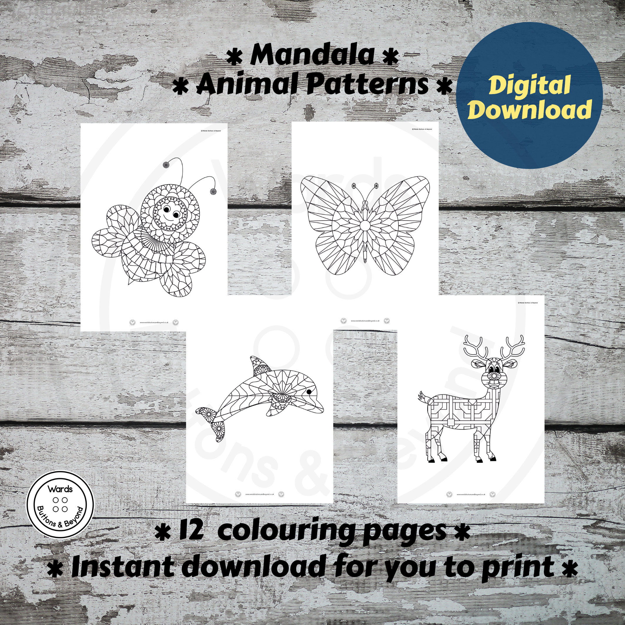 Printable Animal Mandala Colouring Sheets, Activity Sheets ...