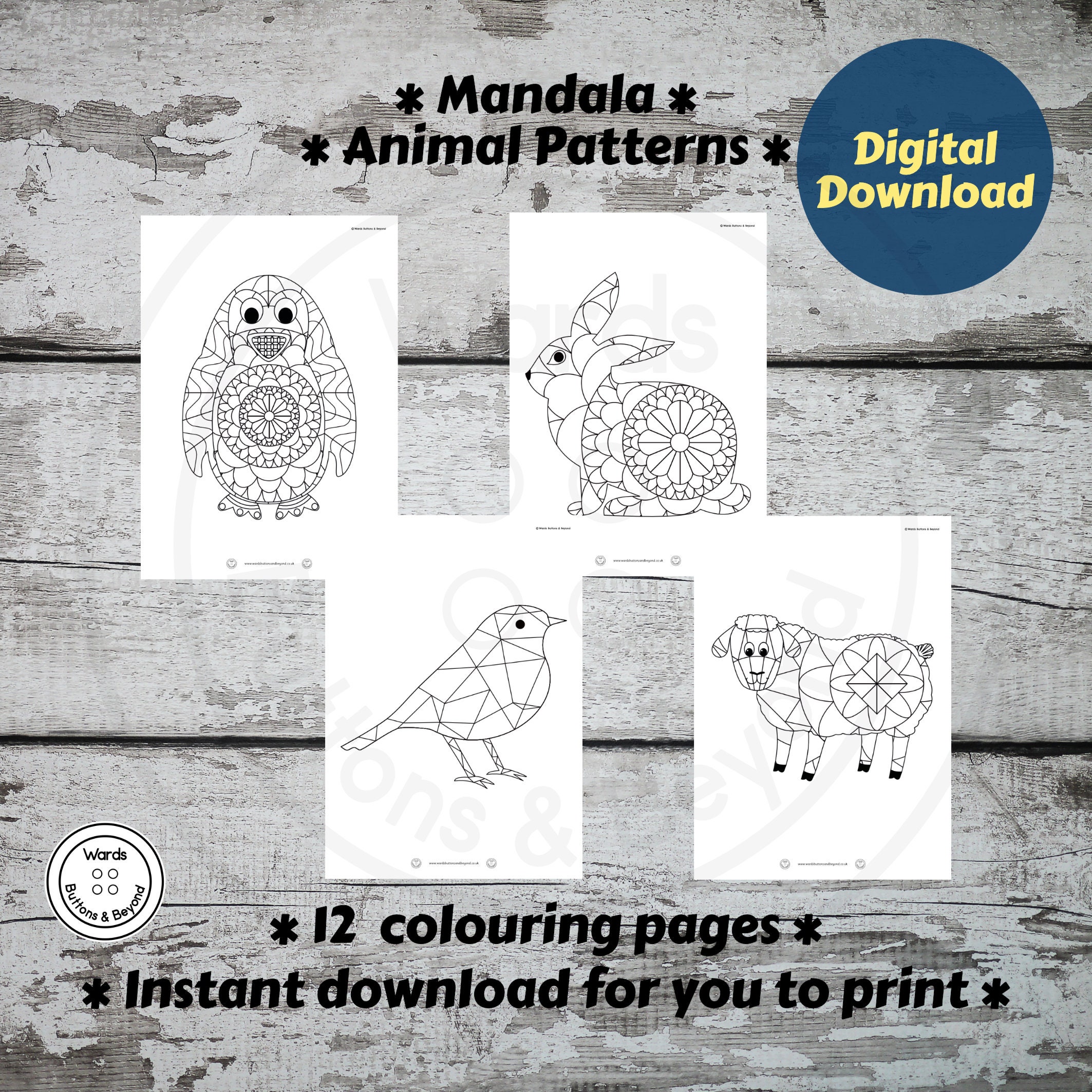Printable Animal Mandala Colouring Sheets, Activity Sheets ...