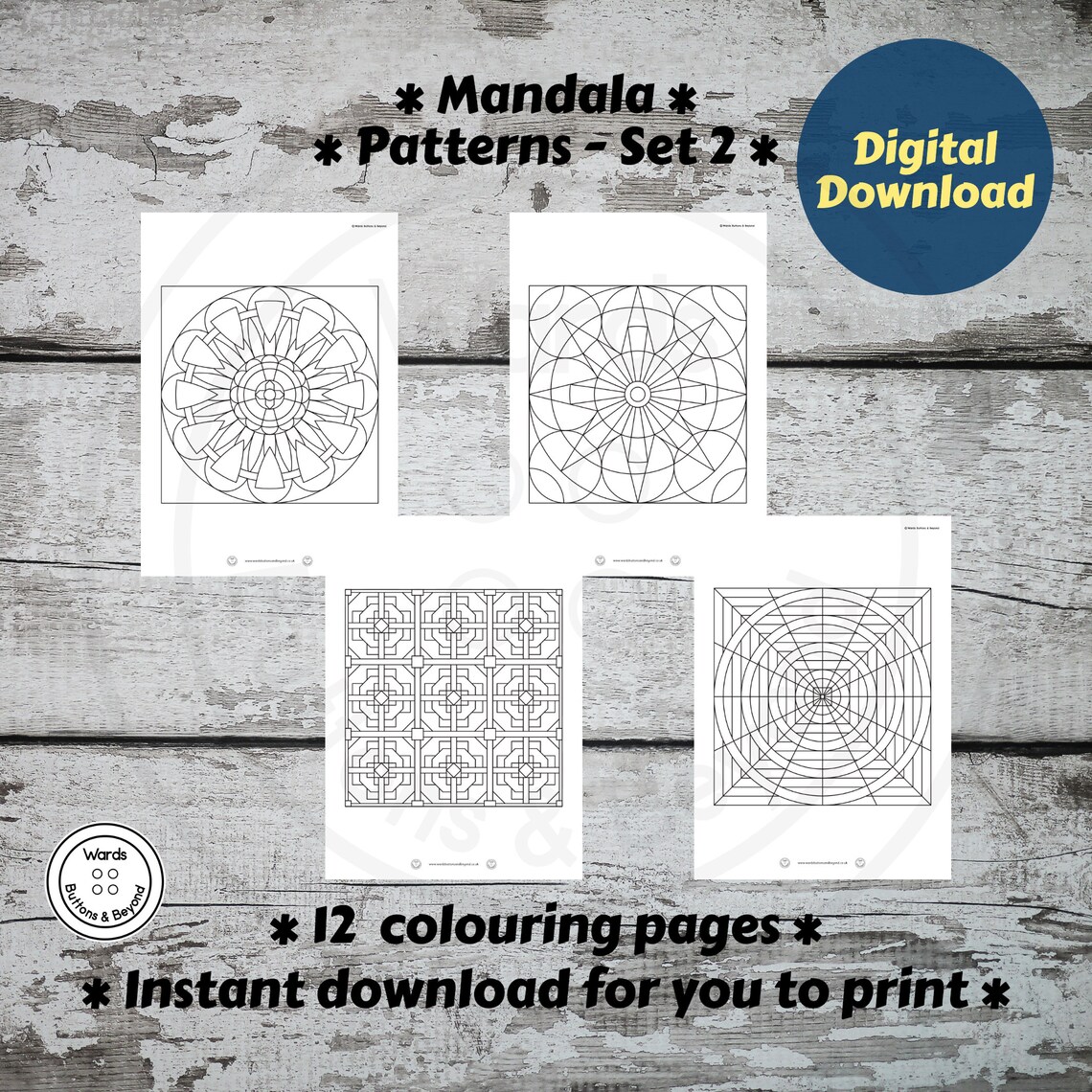 Printable Mandala Colouring Sheets, Activity Sheets, Downloadable ...