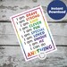 Daily Affirmations Rainbow Print, Preschool Print, Rainbow, Teacher ...