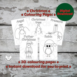 Printable Christmas Colouring Sheets, Activity Sheets, Downloadable ...