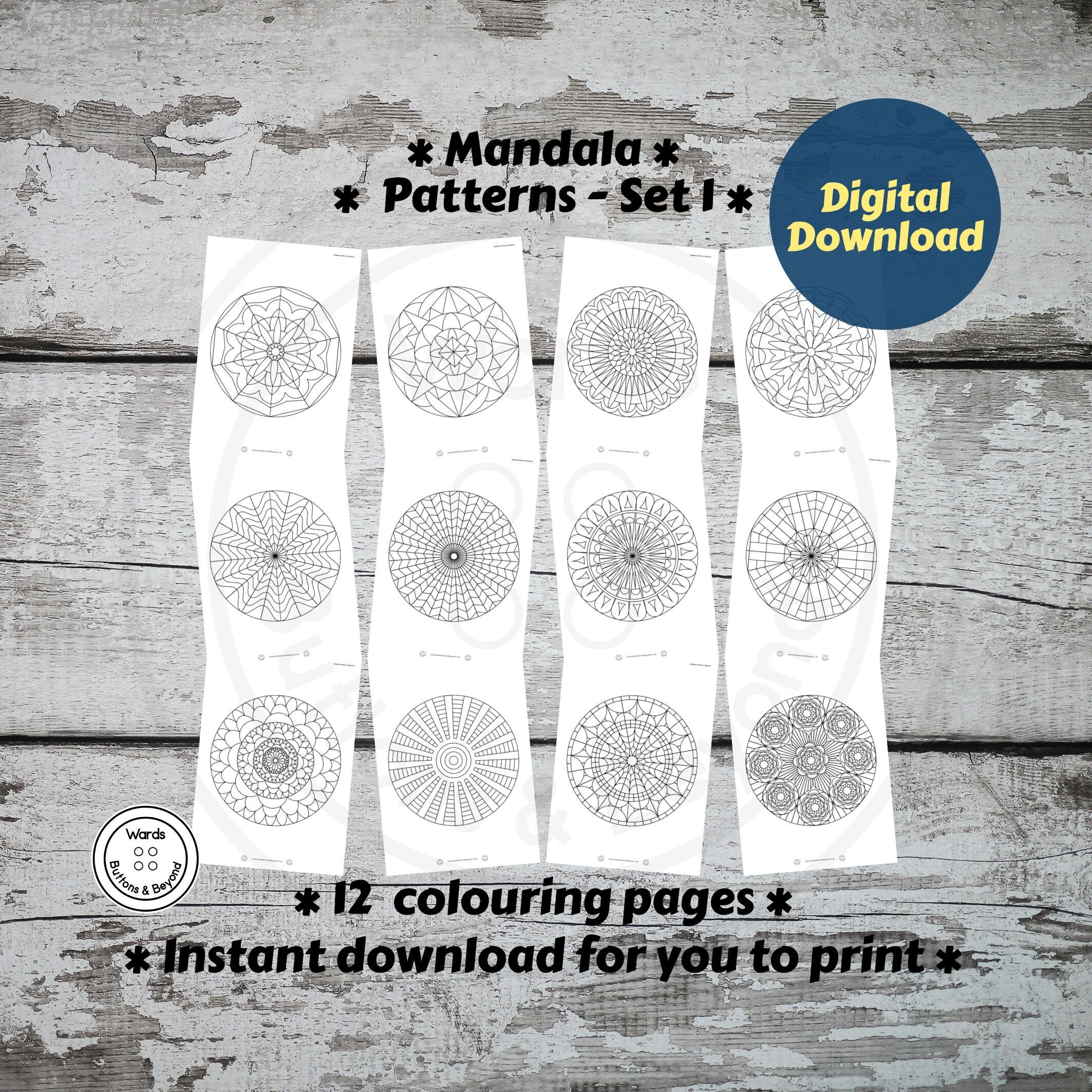 Printable Mandala Colouring Sheets, Activity Sheets, Downloadable ...