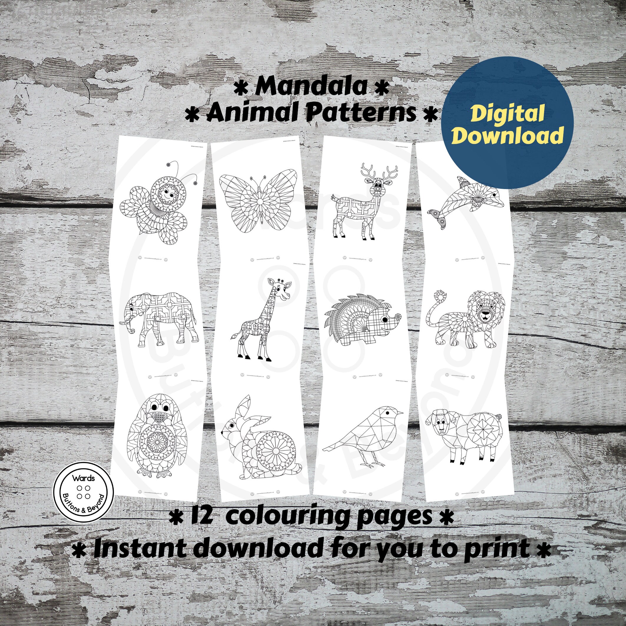 Printable Animal Mandala Colouring Sheets, Activity Sheets ...