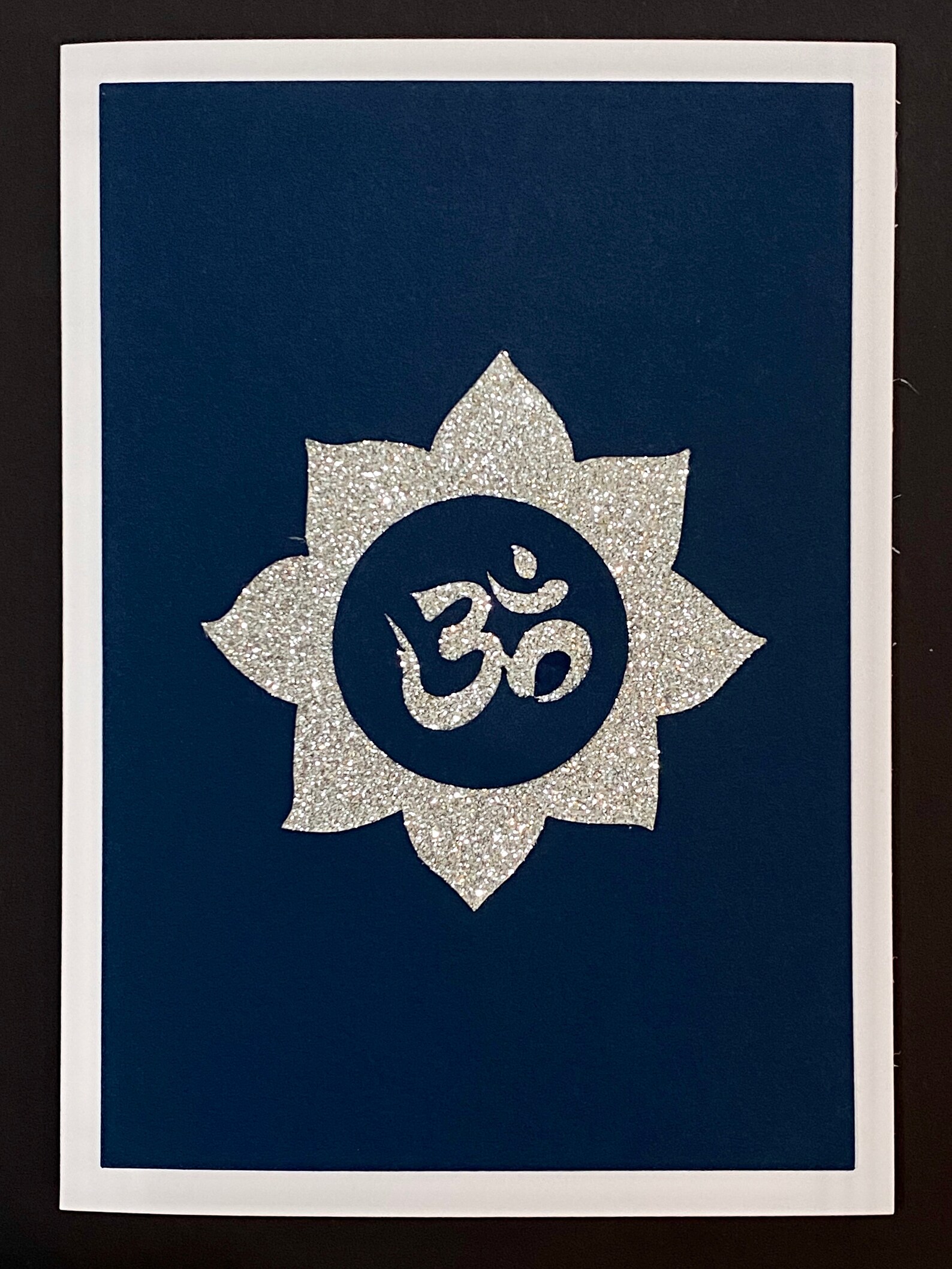 Glitter Om Card 5 x 7 Personalized Greeting Card | Etsy